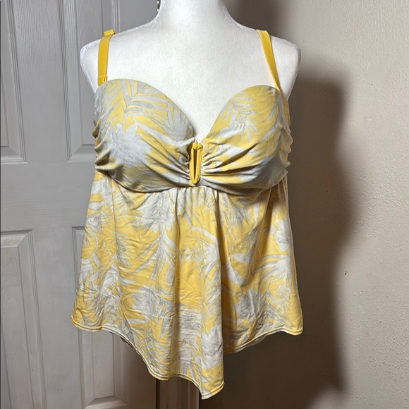 Cacique | Swim | Yellow And White Floral Womens Swim Top | Poshmark